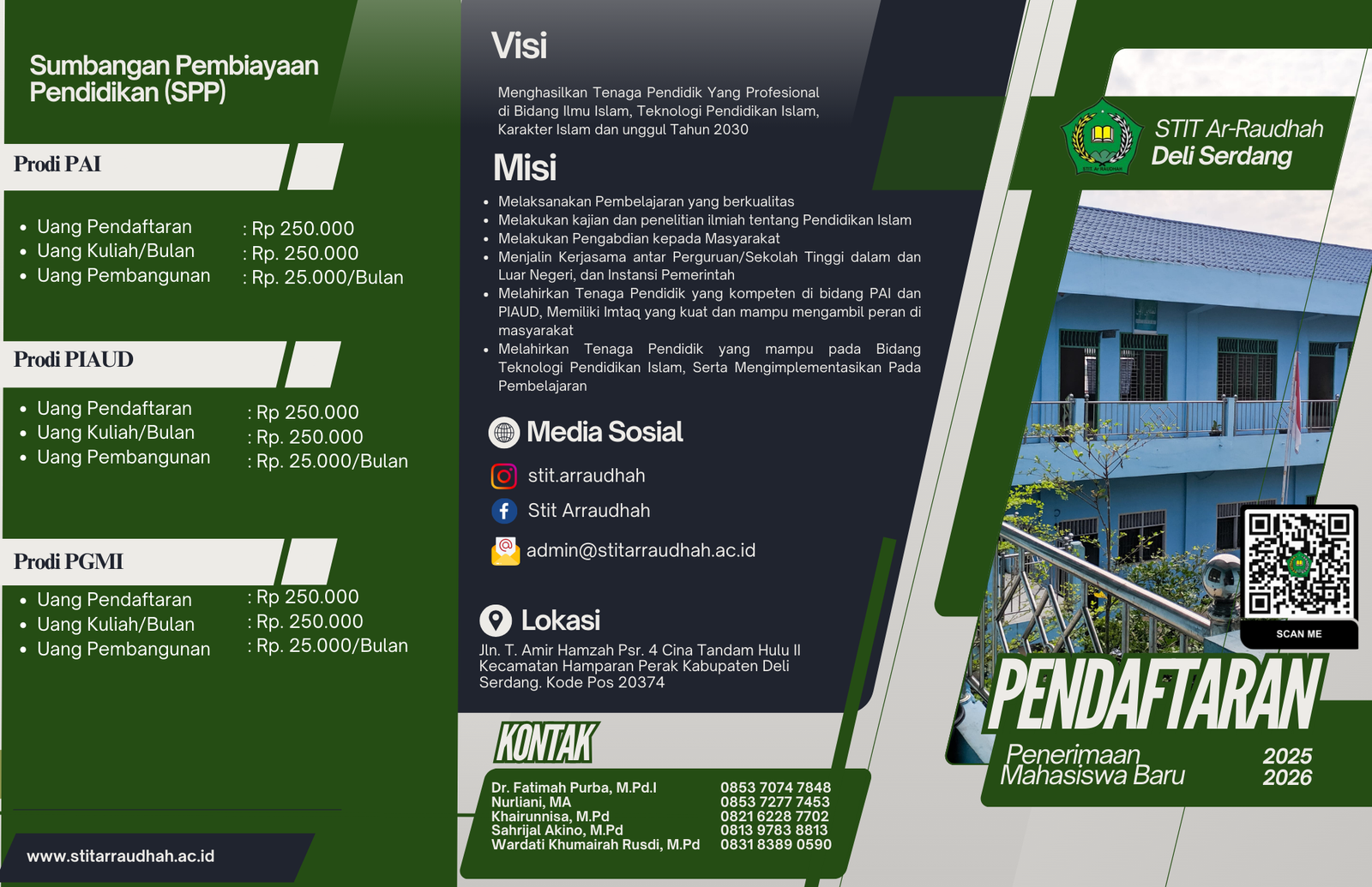 Brosur Penerimaan Mahasiswa Baru - STIT AR-RAUDHAH